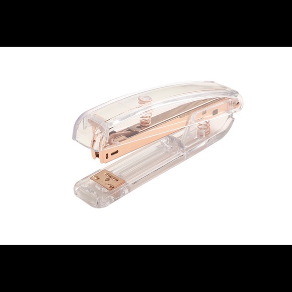James Burke | Office | James Burke Rose Gold Clear Acrylic Stapler ...